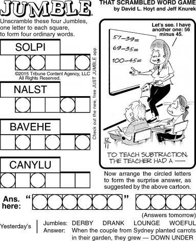 JUMBLE! | Jane’s Cool School